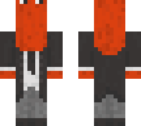 improved red guy in a suit | Minecraft Skin