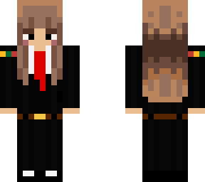 (Lithuanian version) Re-edit of: Girl w/ black suit and red tie by SHAYYz212 | Minecraft Skin