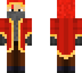 Gold-Tipped Red Cloak Scar | Minecraft Skin
