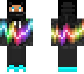 Neon Gamer With Hoodie Minecraft Skin