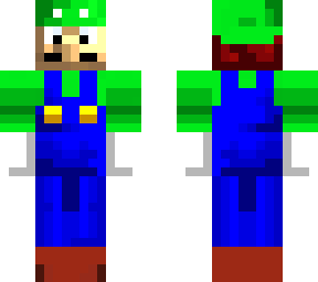 super mario 64 beta luigi | Minecraft Skin