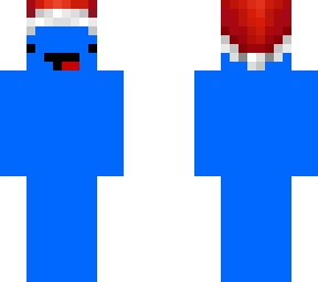 derp blue guy with santa hat | Minecraft Skin