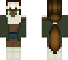 Green sweater on one shoulder | Minecraft Skin