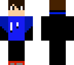 Realistic Blue gamer | Minecraft Skin