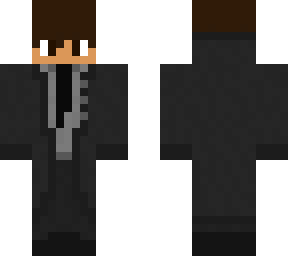 Grey Suit Trench Coat | Minecraft Skin