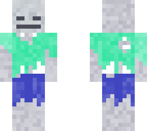 Skeleton, Ripped clothes | Minecraft Skin