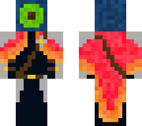 Eye of Ender with flame cloak | Minecraft Skin
