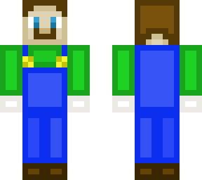 Luigi without his hat | Minecraft Skin