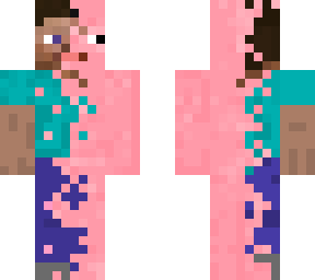 Steve half possessed by pig | Minecraft Skin