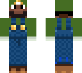 Black luigi | Minecraft Skin