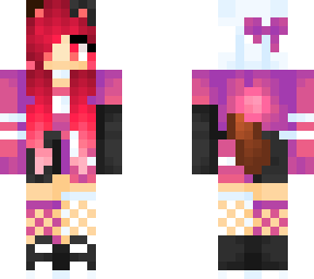 black n magenta | Minecraft Skin