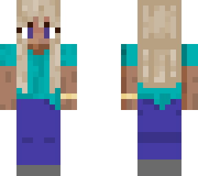 Steve with long hair | Minecraft Skin