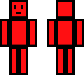 Red derpy skin with outlines | Minecraft Skin