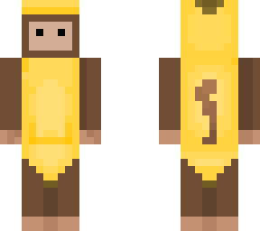 baby monkey in a banana suit | Minecraft Skin
