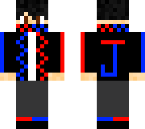 gamer blue and red | Minecraft Skins