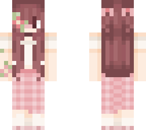 Pink flower girl | Minecraft Skin