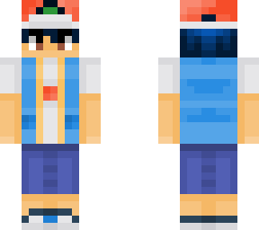Ash Ketchum From Pokemon | Minecraft Skin