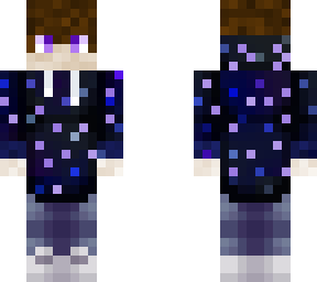 Boy W Galaxy Hoodie (Base by:SilverFillyBases) | Minecraft Skin