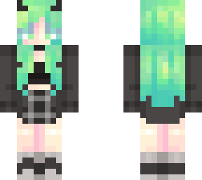 Green demon girl | Minecraft Skin