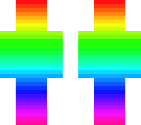 rainbow charater with 3d | Minecraft Skin