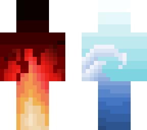 fire and water | Minecraft Skin