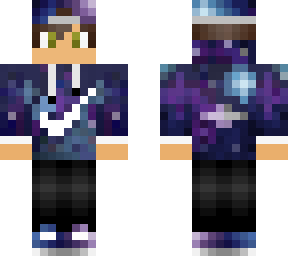 Galaxy Boy with Hazel Eyes | Minecraft Skin