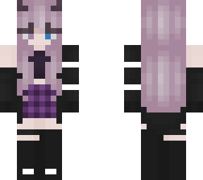 Purple Demon Girl Blue Eye | Minecraft Skin