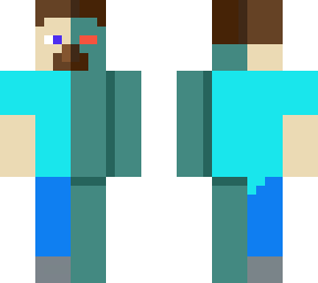 steve mitad robot | Minecraft Skin