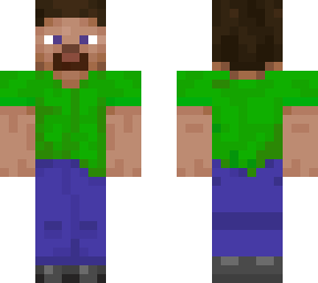 Steve With Green Shirt | Minecraft Skin