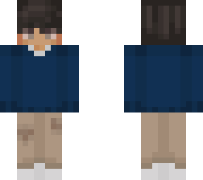 Dark blue sweater | Minecraft Skin