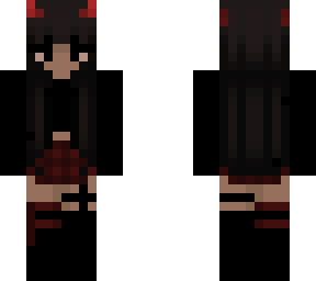 Devil emo girl red | Minecraft Skin