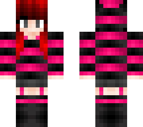 pink demon goth girl | Minecraft Skin