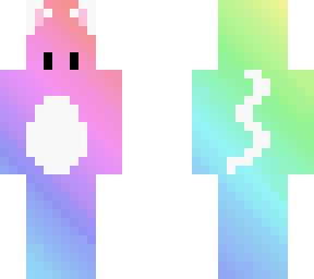 Rainbow kitty, electric waves | Minecraft Skin