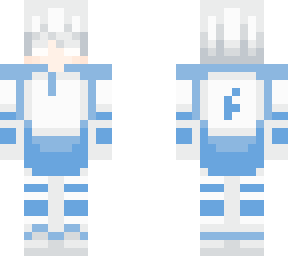 White-Blue ghost boy | Minecraft Skin