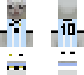 Crying cat in Messi Jersey | Minecraft Skin