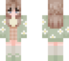 blonde girl daisies | Minecraft Skin
