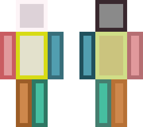 Rainbow Skin guide for editing | Minecraft Skin