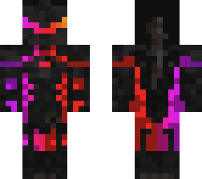 Black Red-violet Genji | Minecraft Skin