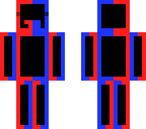 Blue and red noob | Minecraft Skin