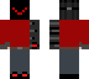 creepy guy with robotic arm and mask | Minecraft Skin