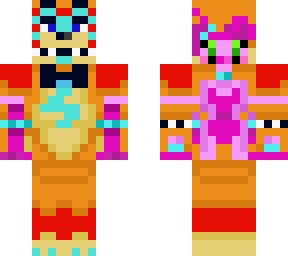 Glamrock Freddy With Mommy Grab-Pack | Minecraft Skin