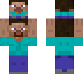 Steve Carring Tiny Steve | Minecraft Skin