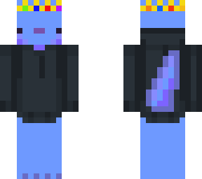 Blue Crowned Axolotl | Minecraft Skin