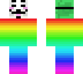 Rainbow out-line on hacker | Minecraft Skin