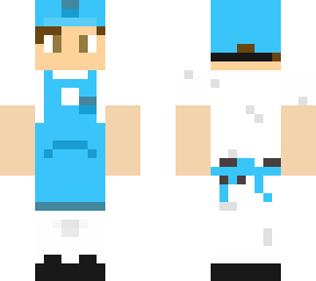 Blue Apron Shop Keeper | Minecraft Skin