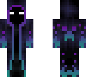 Dark Purple To Dark Turquoise Mage | Minecraft Skin