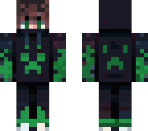 Green creeper hoodie skin | Minecraft Skin