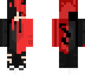 skin anders gestaltet namens: black and red demon boy | Minecraft Skin