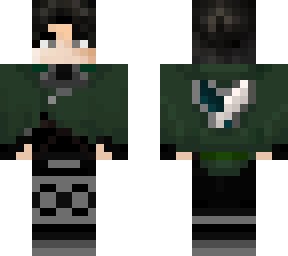 Levi Ackerman (with Scout overcoat) | Minecraft Skin