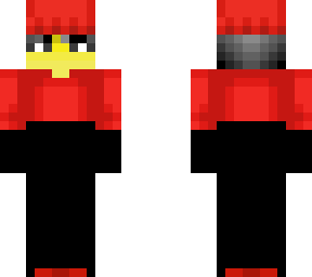 Male - Red and Black - Red Beanie | Minecraft Skin